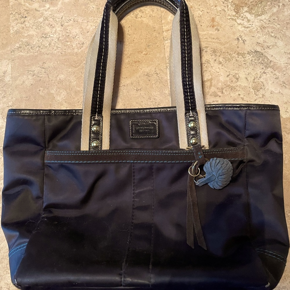 Coach Hampton Nylon Tote Bag - Gem
